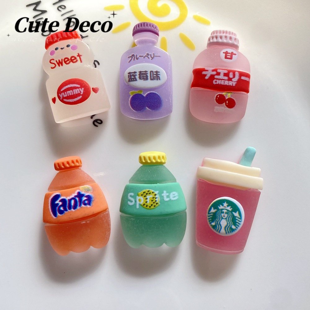 【Cute Deco】Cartoon Drink Bottle (6 Types) Coke/Sprite/Orange Juice ...