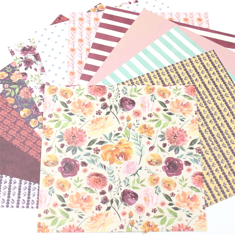 Paper Pack 6"x6" Wedding flower 12 sheet Art Background Paper Card Making DIY Scrapbook Paper ...