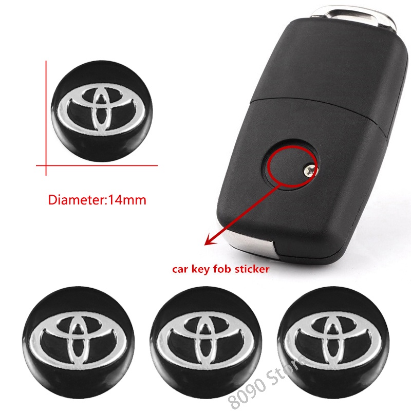3pcs/set 14mm Modified Car Remote Control Emblem Sticker Auto Key ...