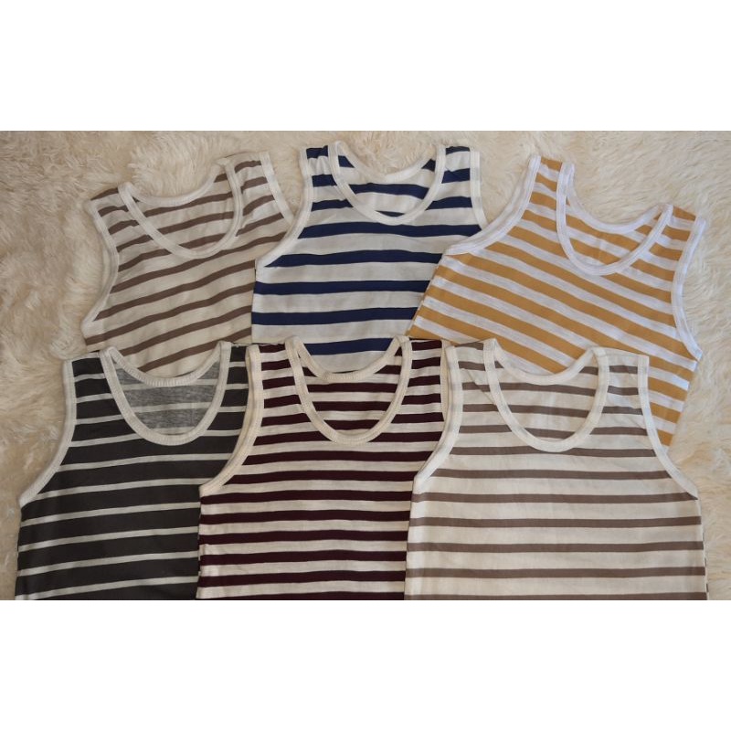 Kids Cotton Stripe Sando for Boys (1-16 yo) | Shopee Philippines