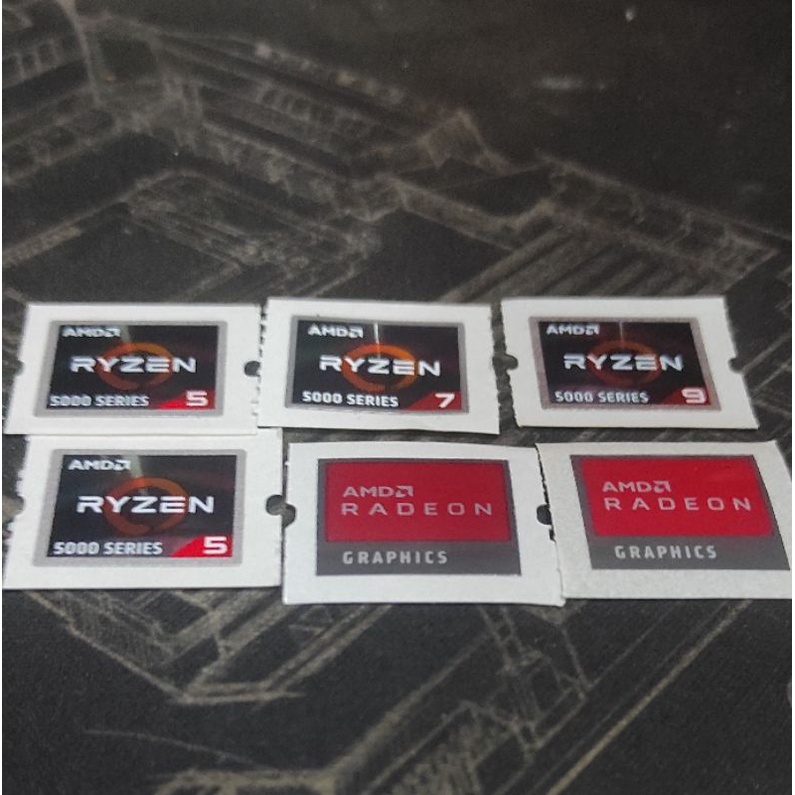 ORIGINAL RYZEN 5 & 7 AMD Radeon STICKERS | Shopee Philippines