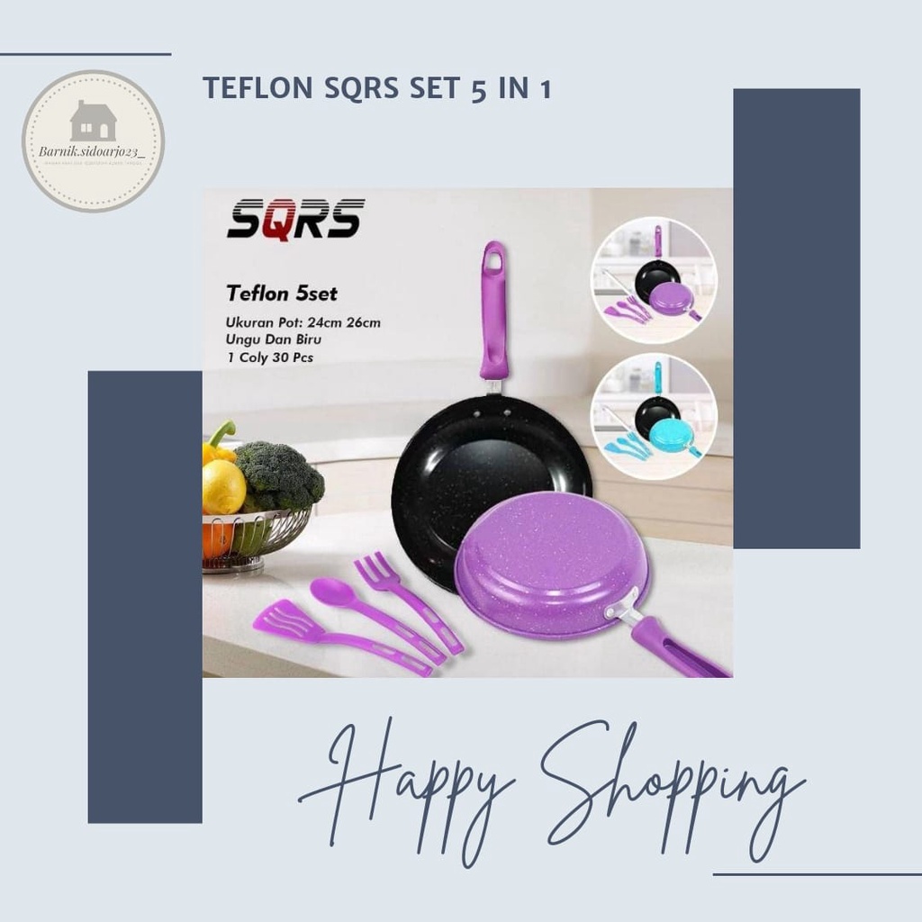 Teflon SET SQRS 5 IN 1 | Shopee Philippines