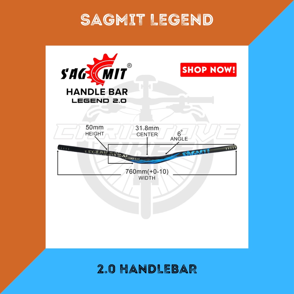 SAGMIT LEGEND 2.0 HANDLEBAR | Shopee Philippines