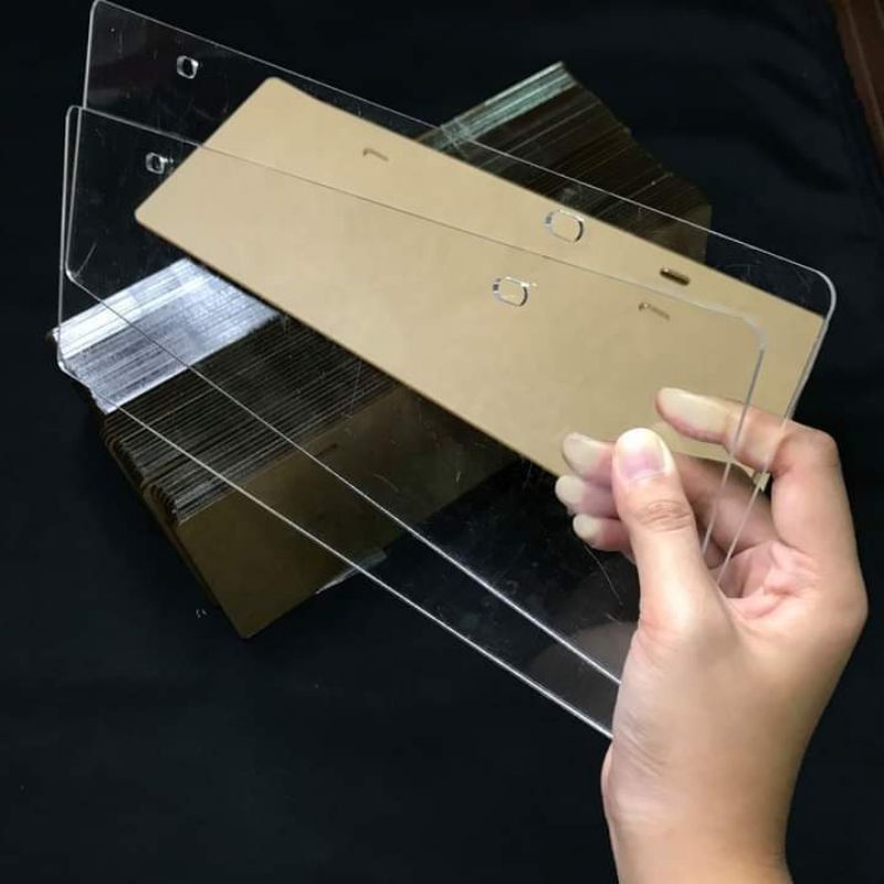 2Pcs/Pair Car Plate Acrylic Glass Cover Transparent Clear Standard ...