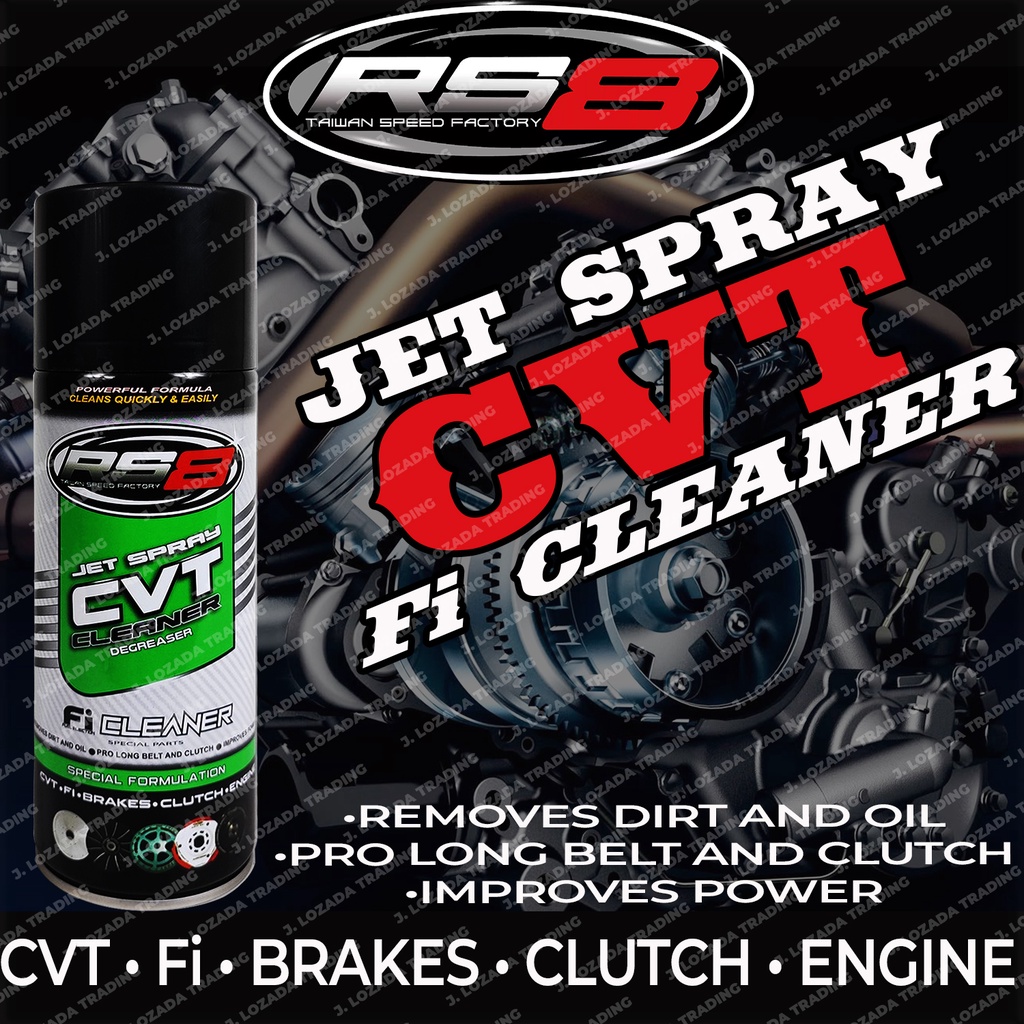 RS8 Jet Spray CVT Cleaner Degreaser - Motor Parts Cleaner / Engine Components Cleaner / Engine ...