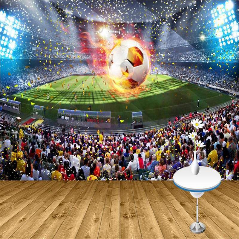 Custom Size Football Match Photo Wallpaper Football Club Stadium Gym ...