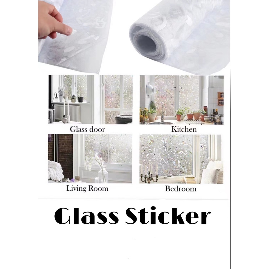 Glass Sticker No Adhesive Privacy Film Glass Sticker Random Design ...