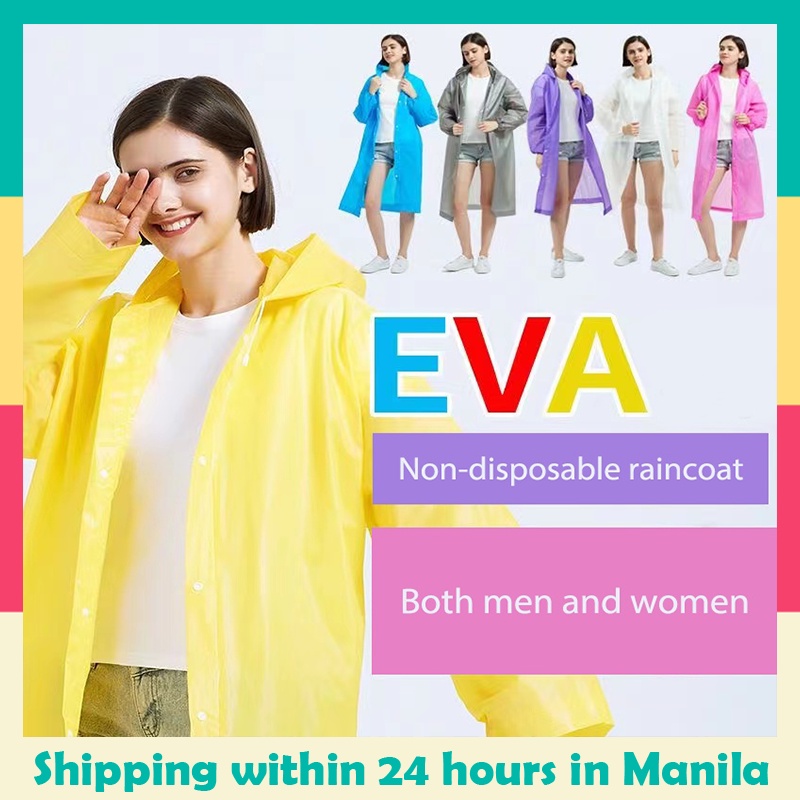 Eva Raincoat Lightweight Unisex Raincoat for Adult Hooded Outdoor Men ...