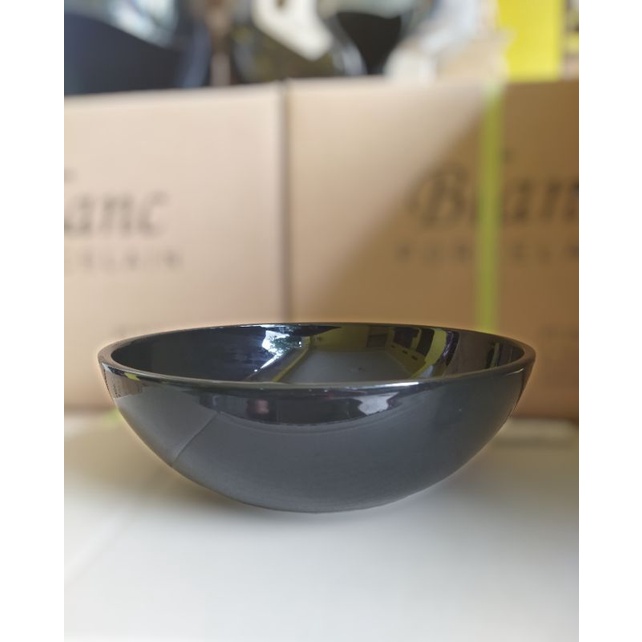 HITAM 29cm Large Ceramic Bowl, elegant Black | Shopee Philippines