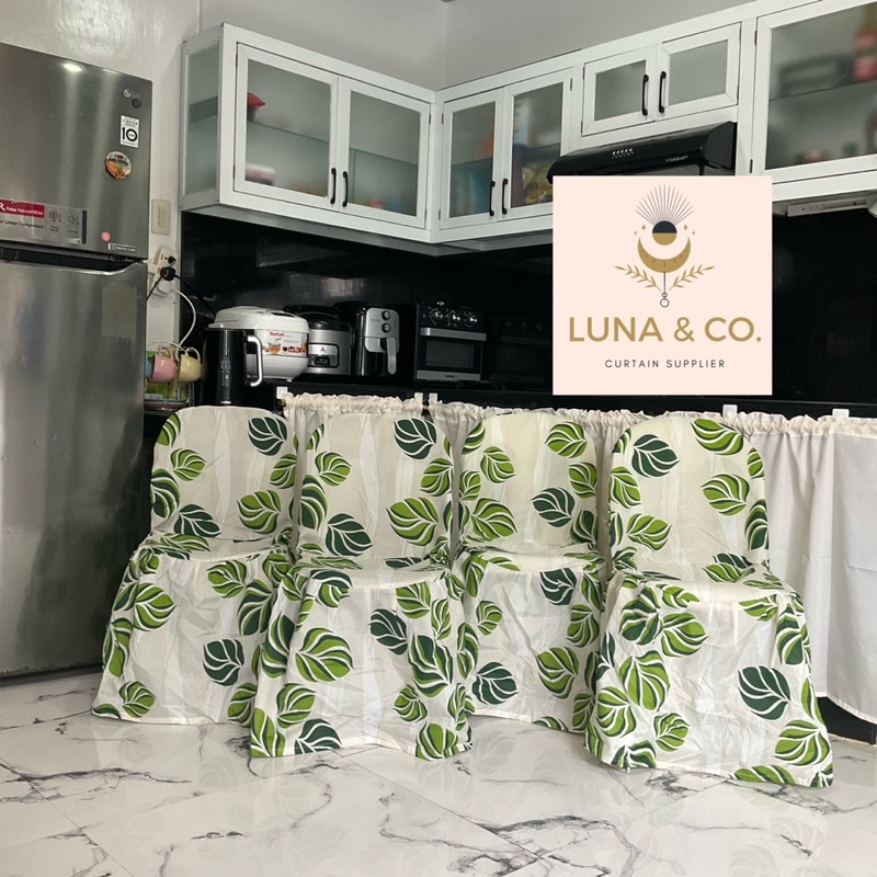 Leaves Green Monoblock Chair Cover - Uratex Cover | Shopee Philippines