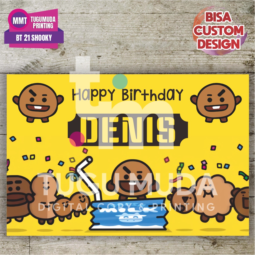 Print Banner|Backdrop|Children's Birthday/Birthday Banner - BT21 SHOOKY ...
