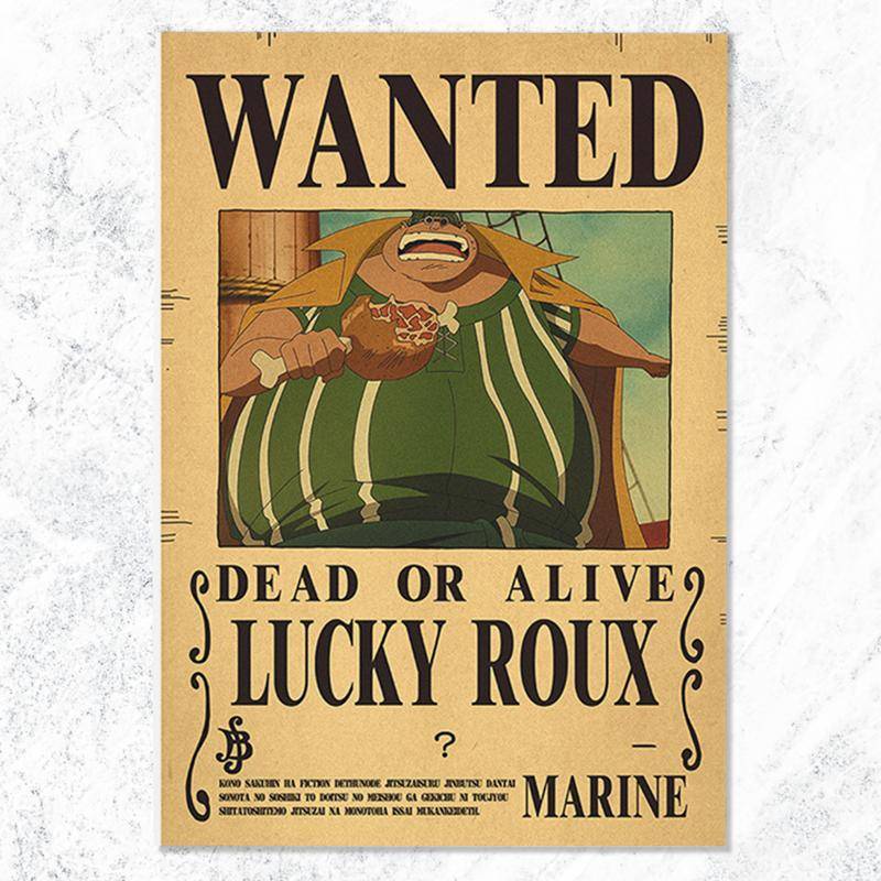 New Edition One Piece Poster LUCKY ROUX One Piece Wanted Posters 28 ...