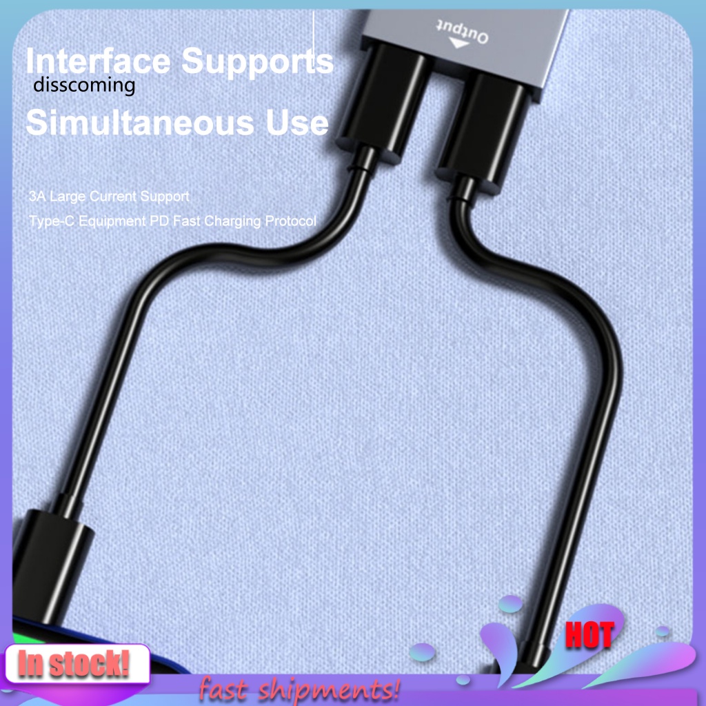 DIS_ Compact PD Converter Type-C Female to Dual Type-C Female Splitter ...