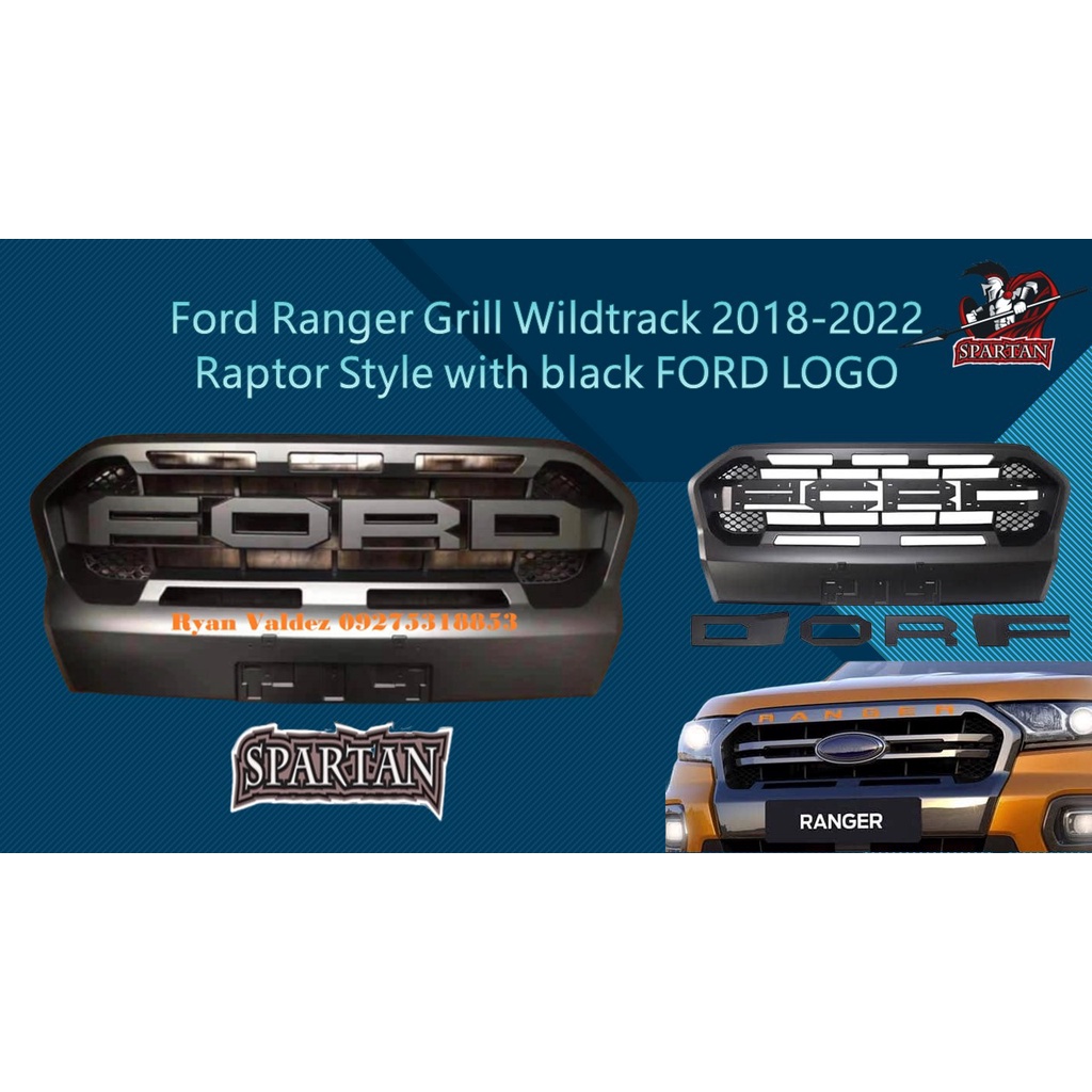 FORD RANGER GRILL T7 T8 WILDTRAK RAPTOR GRILL FORD LOGO 2015-2019 ...