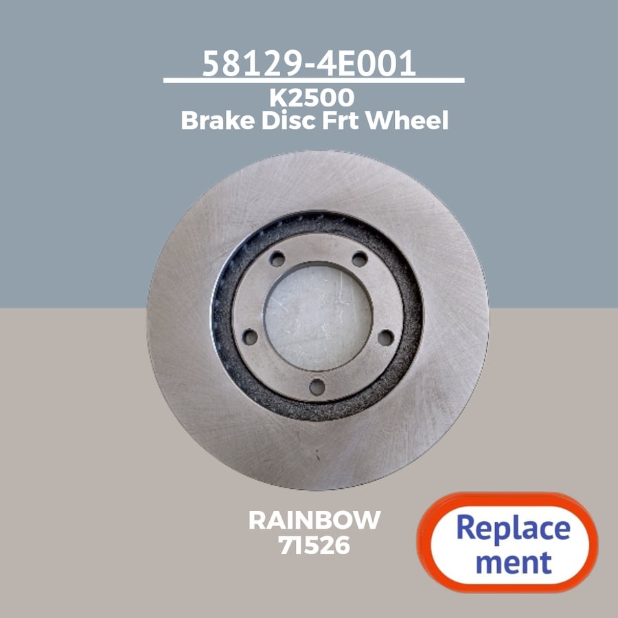 Brake Disc Frt Wheel for KIA K2500 [Replacement] Part #;58129-4E001 ...