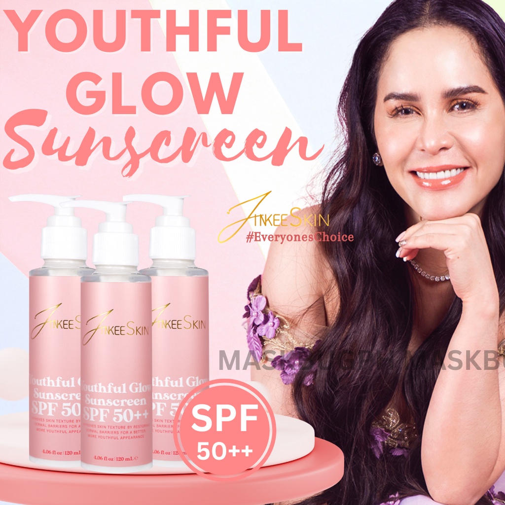 JINKEE SKIN YOUTHFUL GLOW SUNSCREEN SPF50++ | WHITENING | UVA/UVB RAYS ...