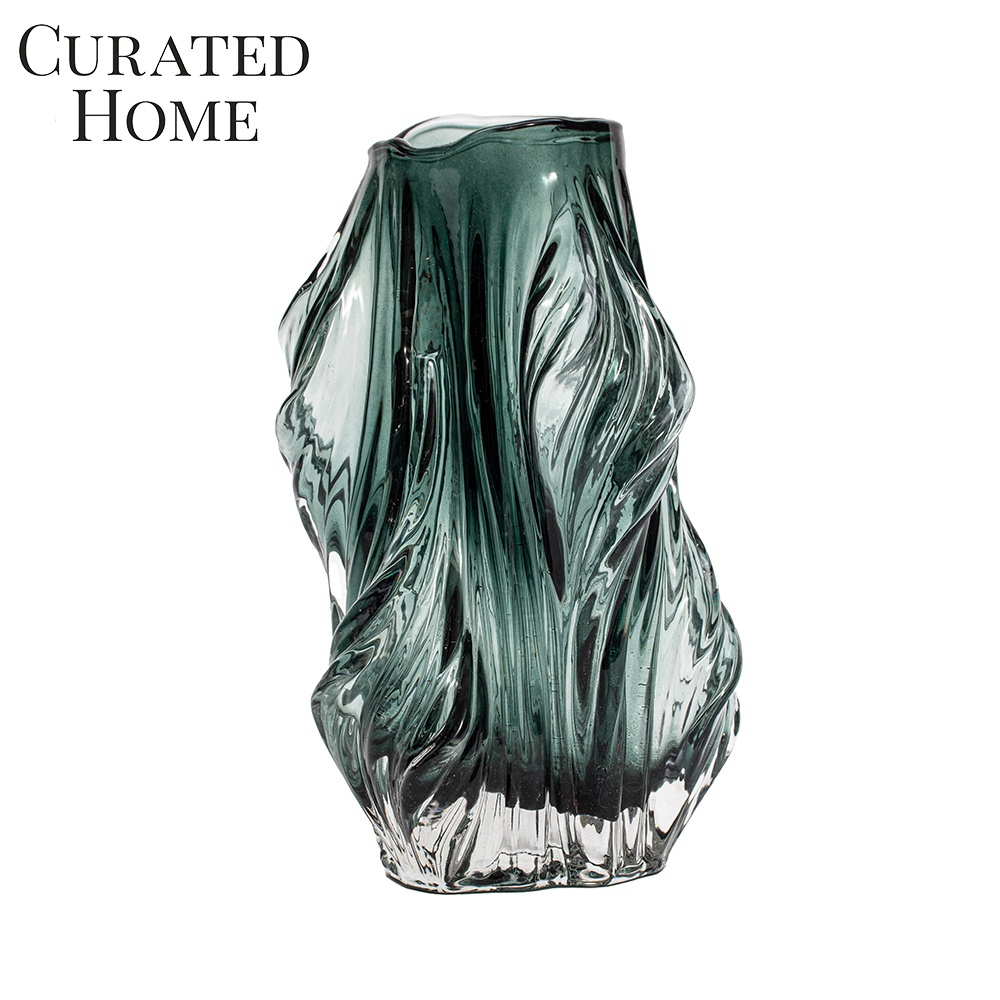 Curated Home Glass Vase (Green) - 26cm | Shopee Philippines