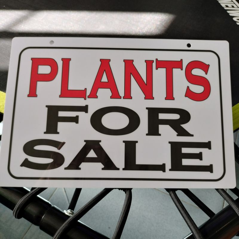 Plants for Sale Signage PVC Plastic (7.8x11 inches) | Shopee Philippines