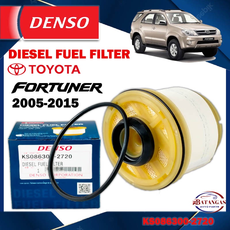 DENSO DIESEL FUEL FILTER TOYOTA FORTUNER 2005-2015 PN: KS086300-2720 ...