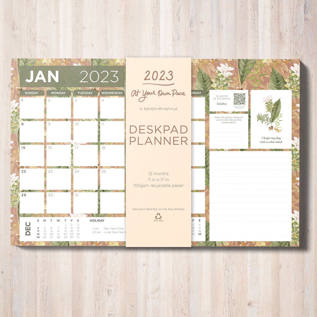 2023 Deskpad Planner At Your Own Pace 11" x 17" | Shopee Philippines