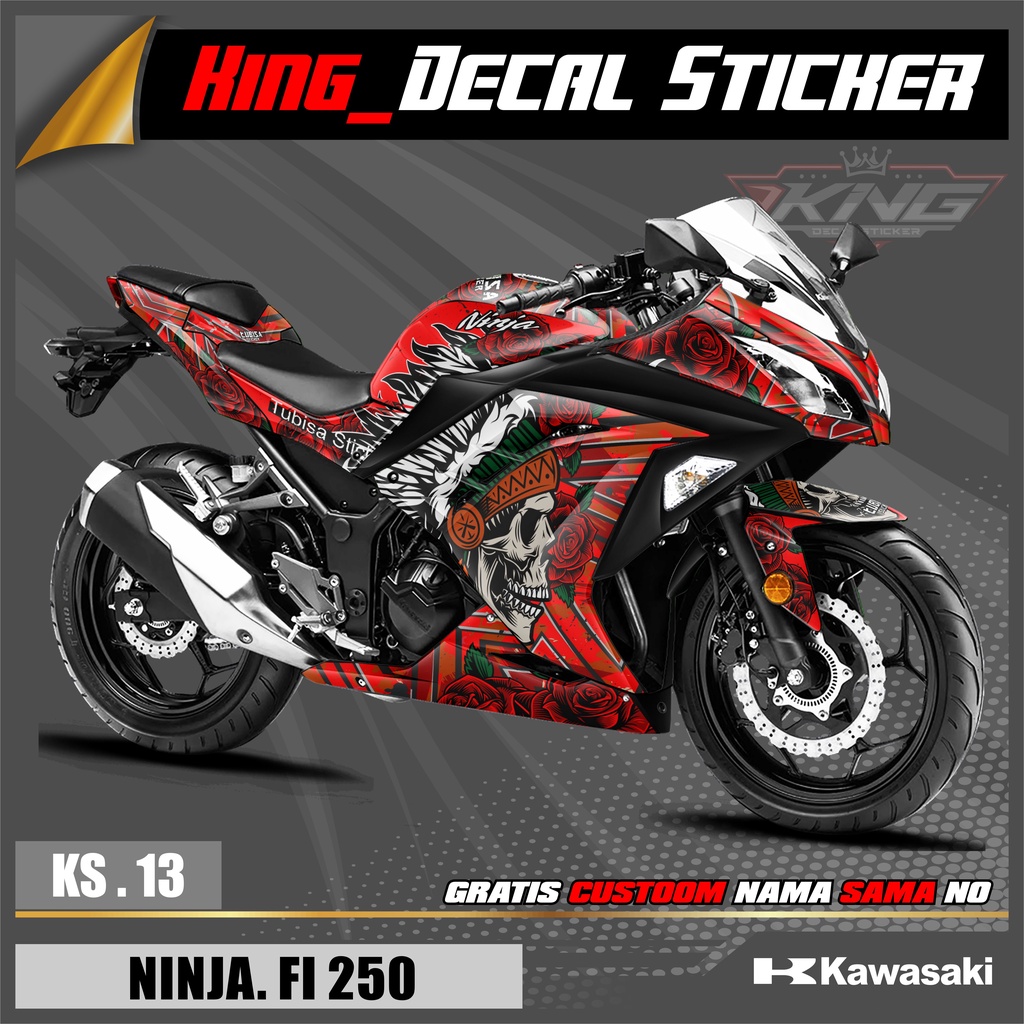 Kawasaki NINJA FI 250l Sticker Decal Full Body - NINJA FI 250-13 ...