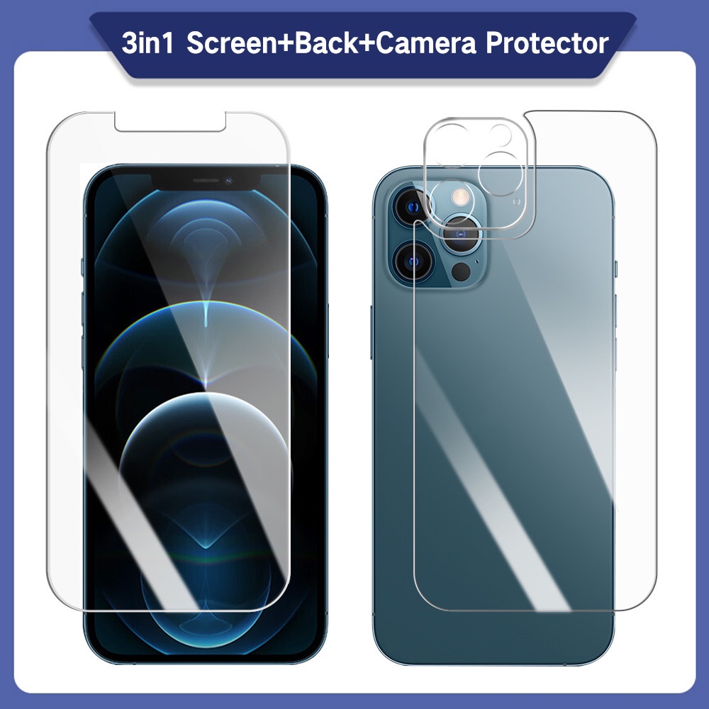 3 in 1 screen protector for iphone 16 Pro Max 15 14 Pro max 14 16 plus ...