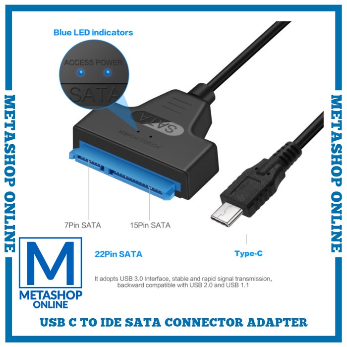 Usb Type-C to SATA Cable IDE Connector Adapter Converter Cable | Shopee ...