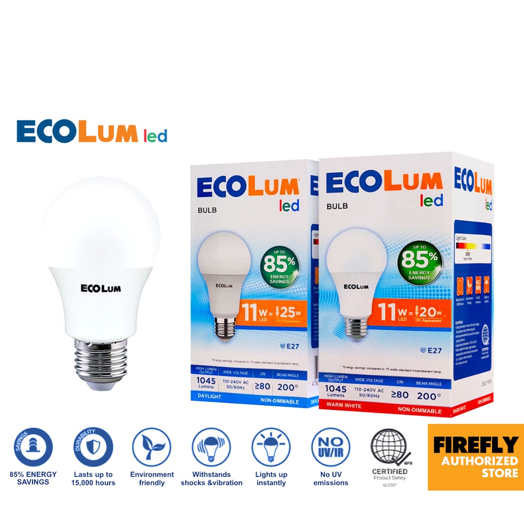 Firefly Ecolum LED Light Bulb Lamp | Shopee Philippines