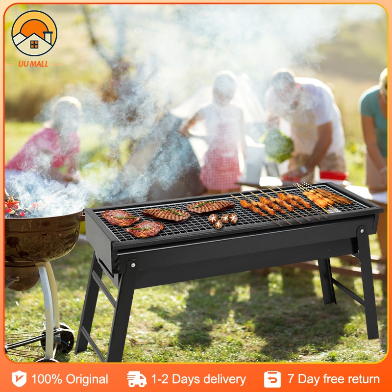 Barbecue Grill Charcoal Griller Outdoor Portable Stainless Steel BBQ ...
