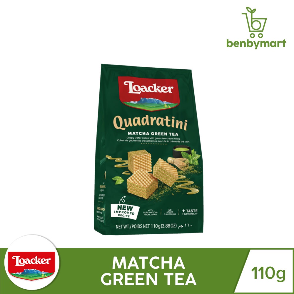 Loacker Quadratini Matcha Green Tea Wafer 110g | Shopee Philippines
