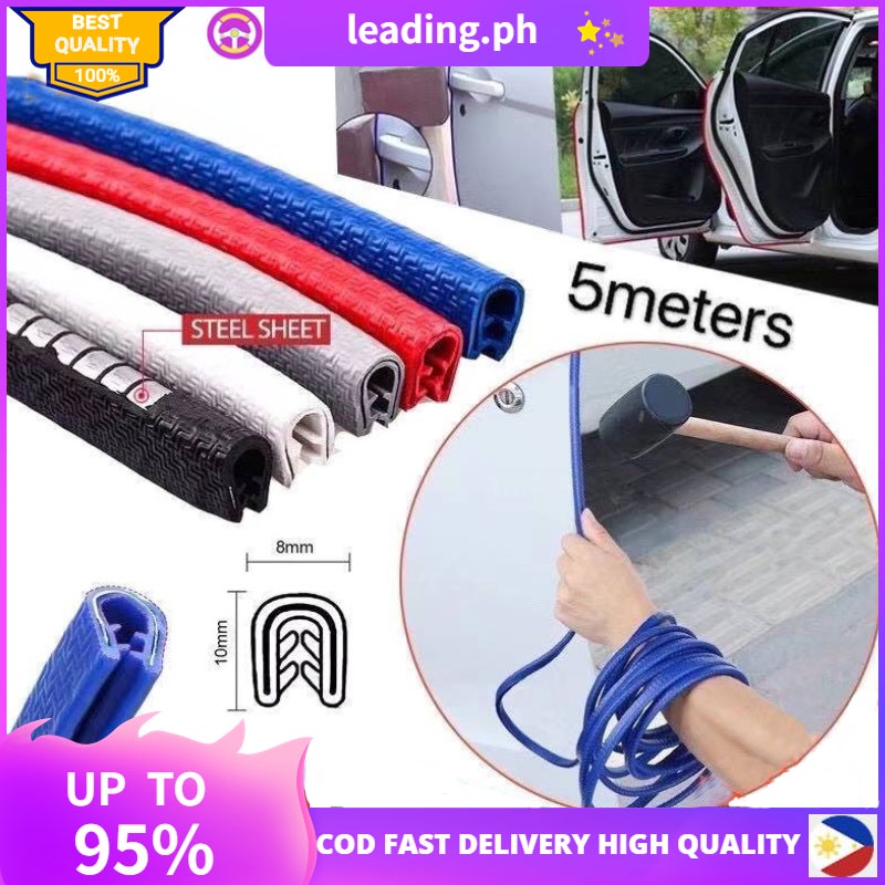 5 Meters Car U Shape Door Edge Bumper Strip Trim Anti Collision Strip ...