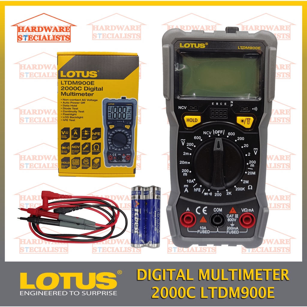 Lotus Digital Multimeter 2000C LTDM900E | Shopee Philippines
