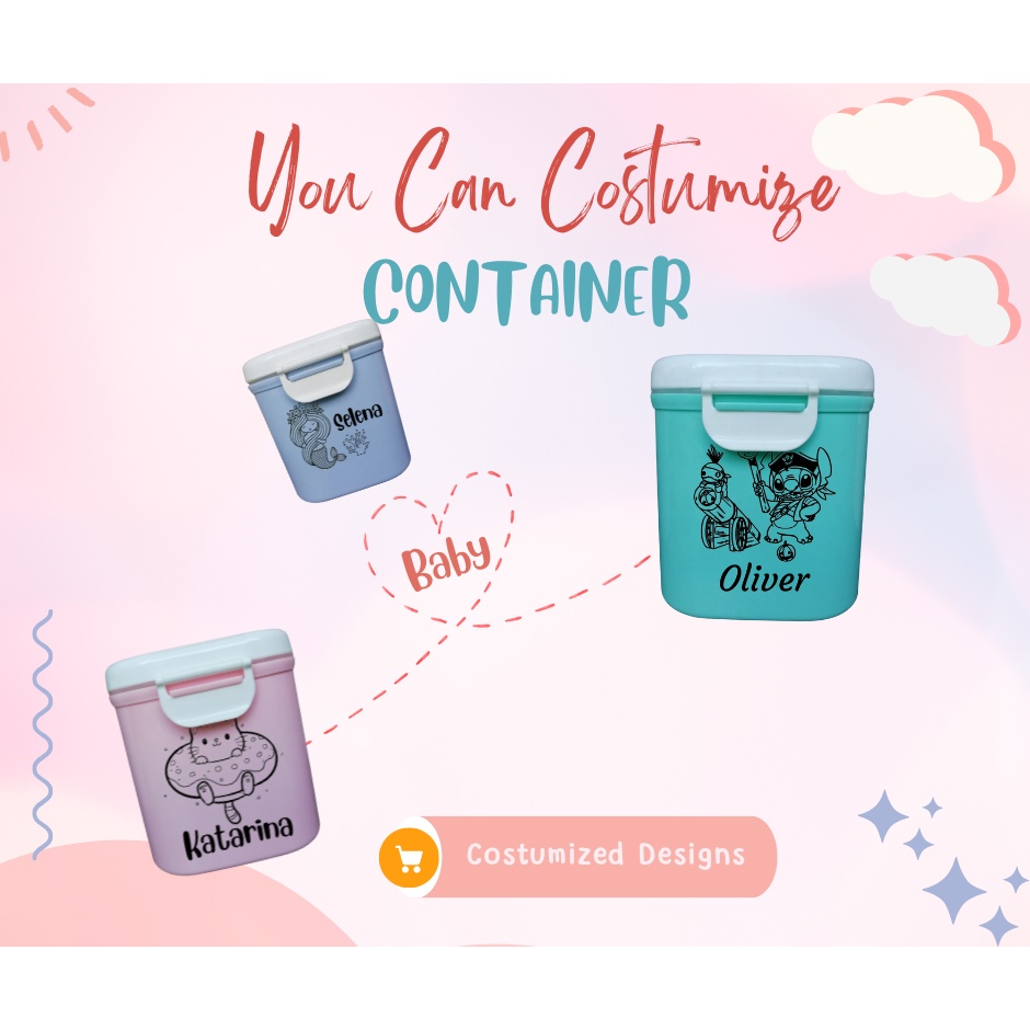 Customizable Animal Desigs V2 Large Baby Milk Powder Box With Spoon BPA ...