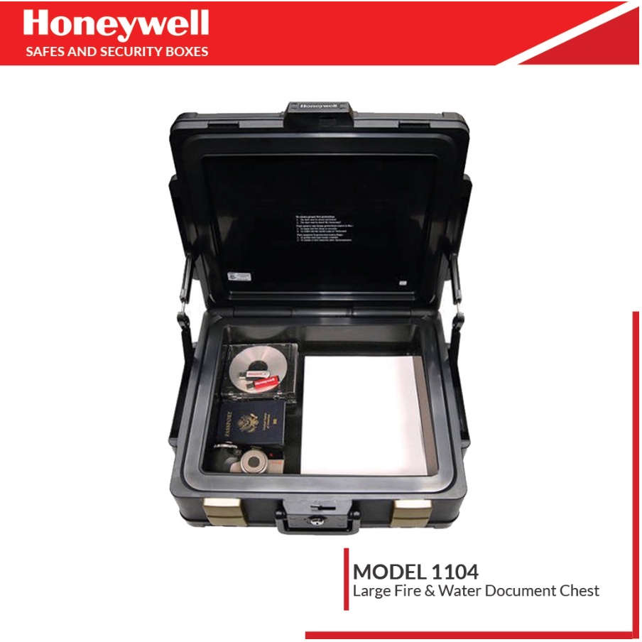 Honeywell Safe 1104 Molded Fire and Water Resistant Chest Security Cash ...
