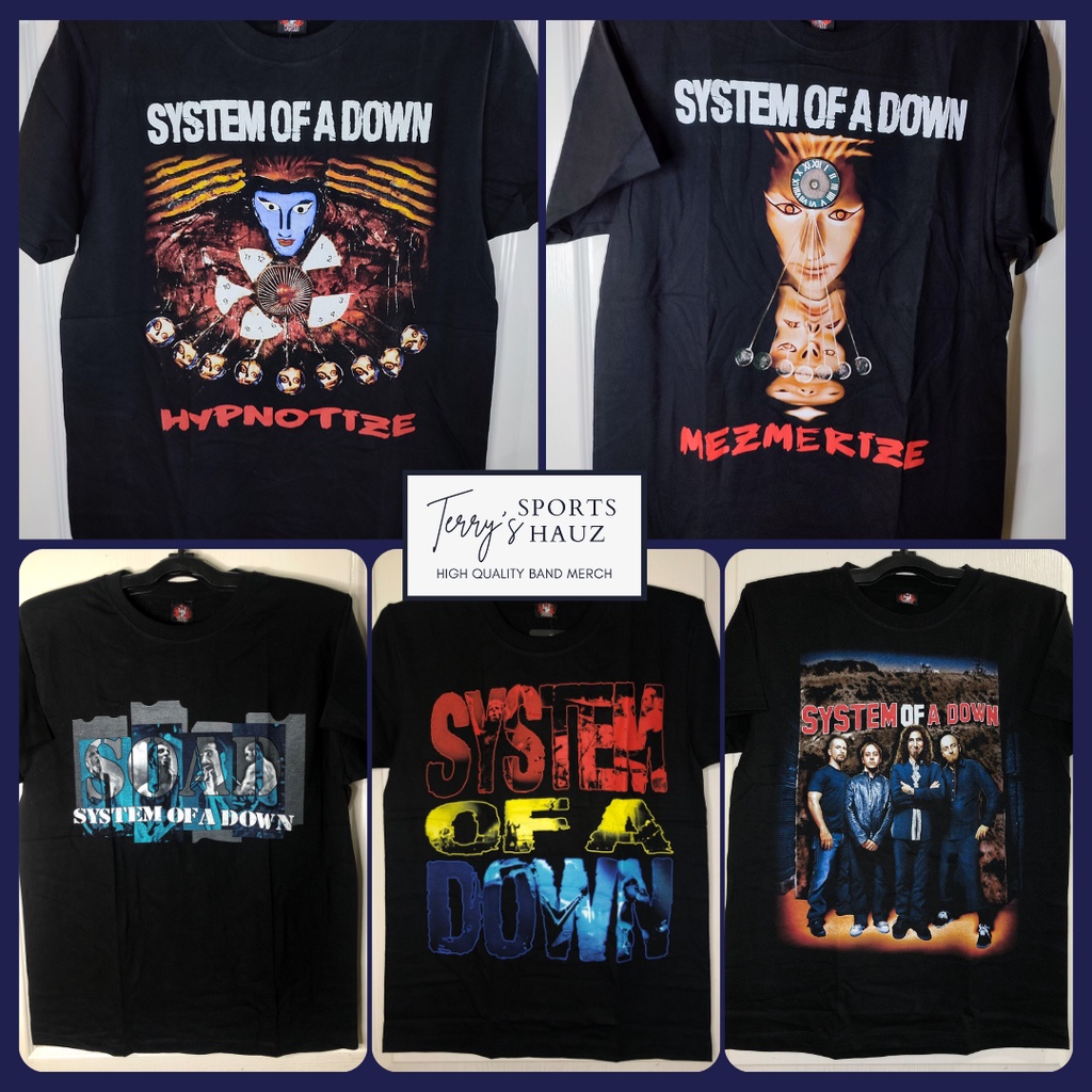 SYSTEM OF A DOWN BAND SHIRTS ASSORTED DESIGNS | Shopee Philippines