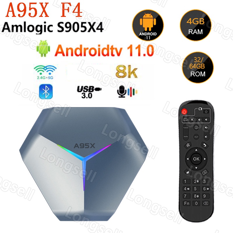 A95X F4 Amlogic TV BOX S905X4 Chip A11.0 Dual WIFI Set-Top | Shopee ...