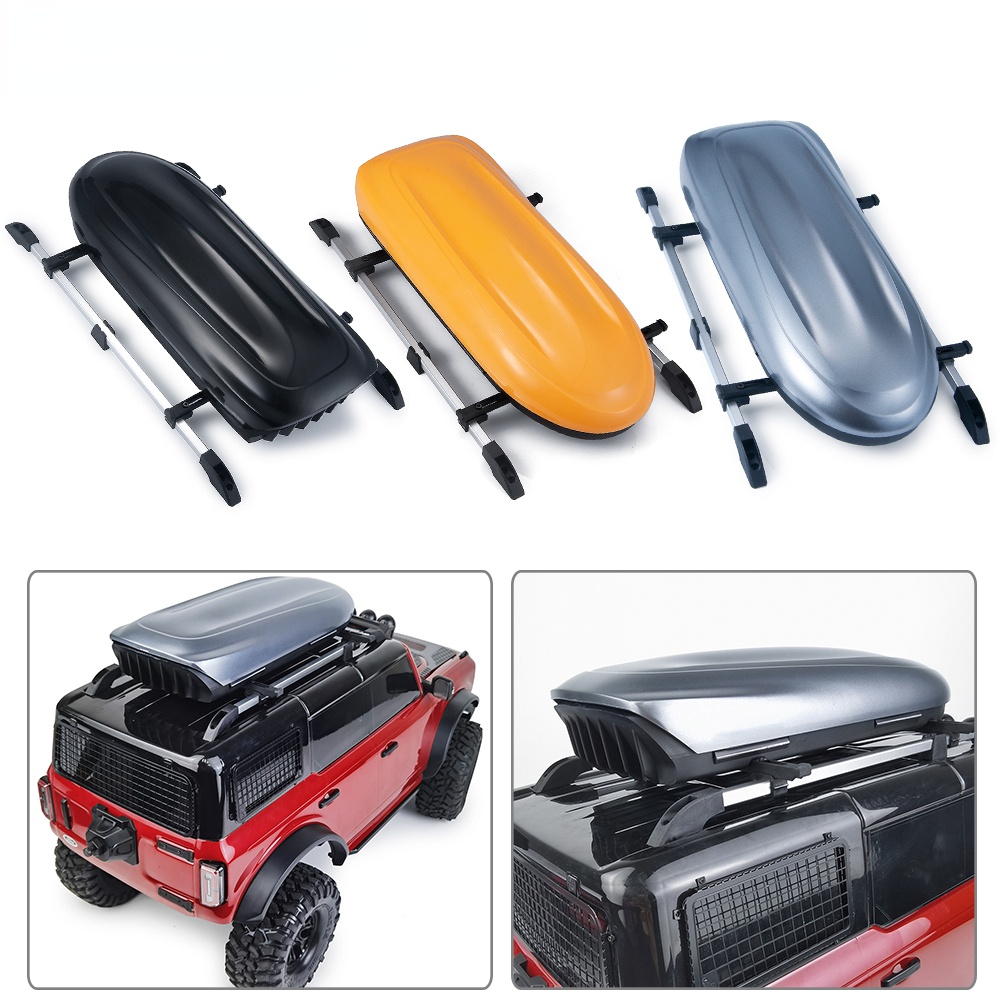 RC Car Roof Luggage Box with Roof Rack Holder Bar Rail Bar for 1/10 ...