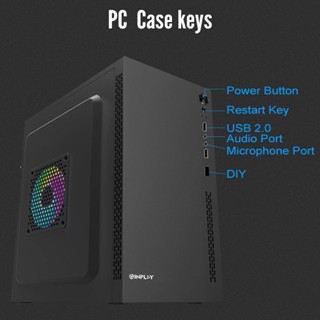 INPLAY PC Case Computer Desktop Case with Pre-Installed GS200BK PSU 2 ...