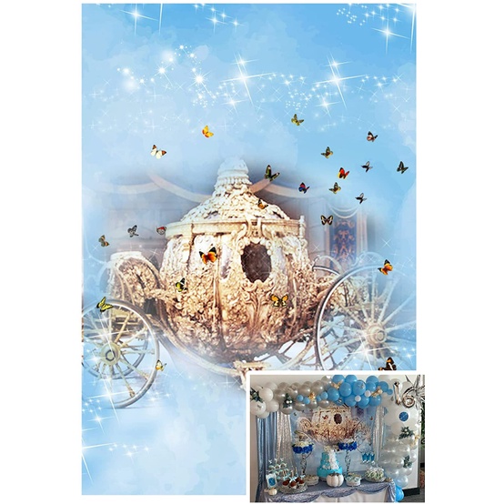 Cinderella Carriage Fairy Tale Backdrop 5x7ft Photography Background ...