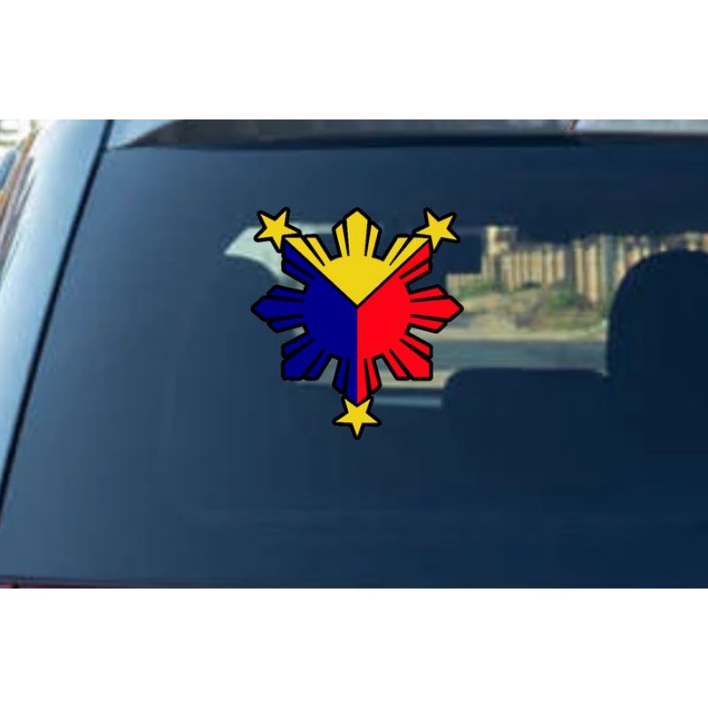 Philippine flag vinyl sticker laminated waterproof high quality ...