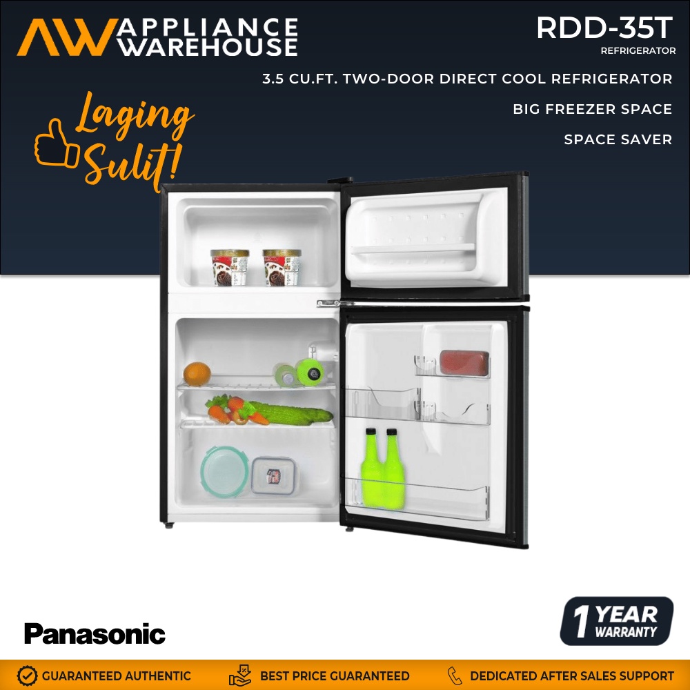 Fujidenzo RDD-35 T 3.5 cu. ft. Two-Door Refrigerator - Titanium ...