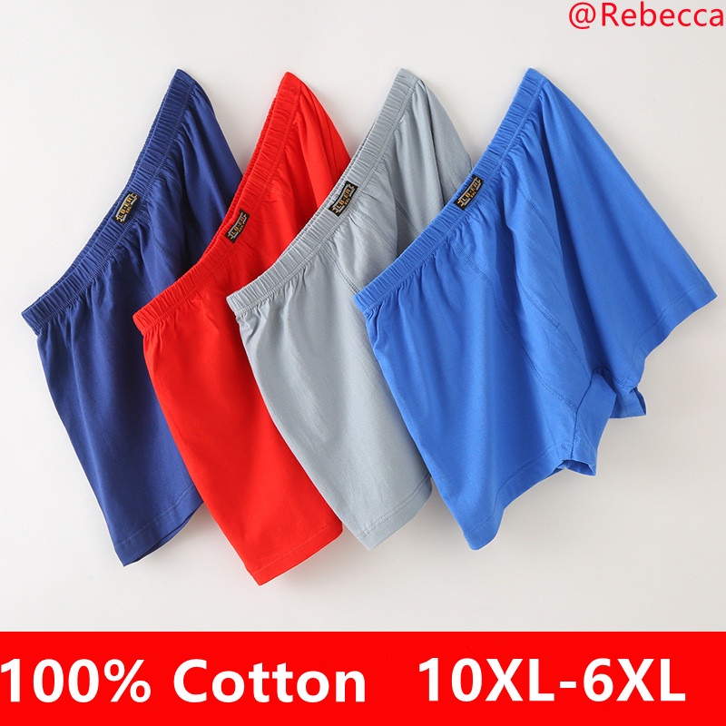 Big Size Men's Boxer 10XL 9XL 8XL 7XL 6XL Underpants Plus Size Loose Underwear Cotton Briefs ...