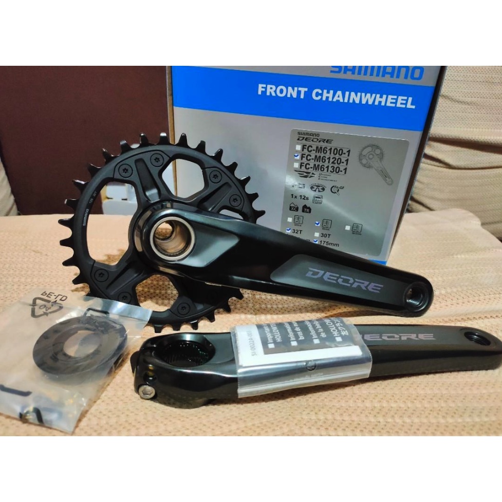 SHIMANO DEORE FRONT CHAINWHEEL FC-M6100-1 32x175mm, 32x170mm | Shopee Philippines