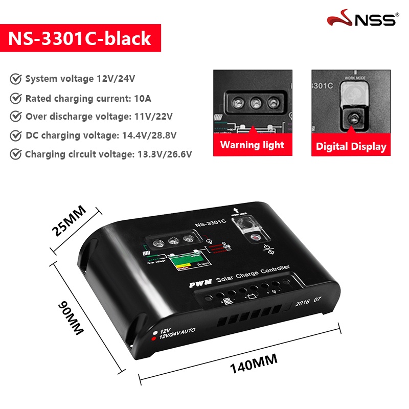 NSS solar power supply kit dc 12v-ac 220v500W inverter+10a controller+ ...