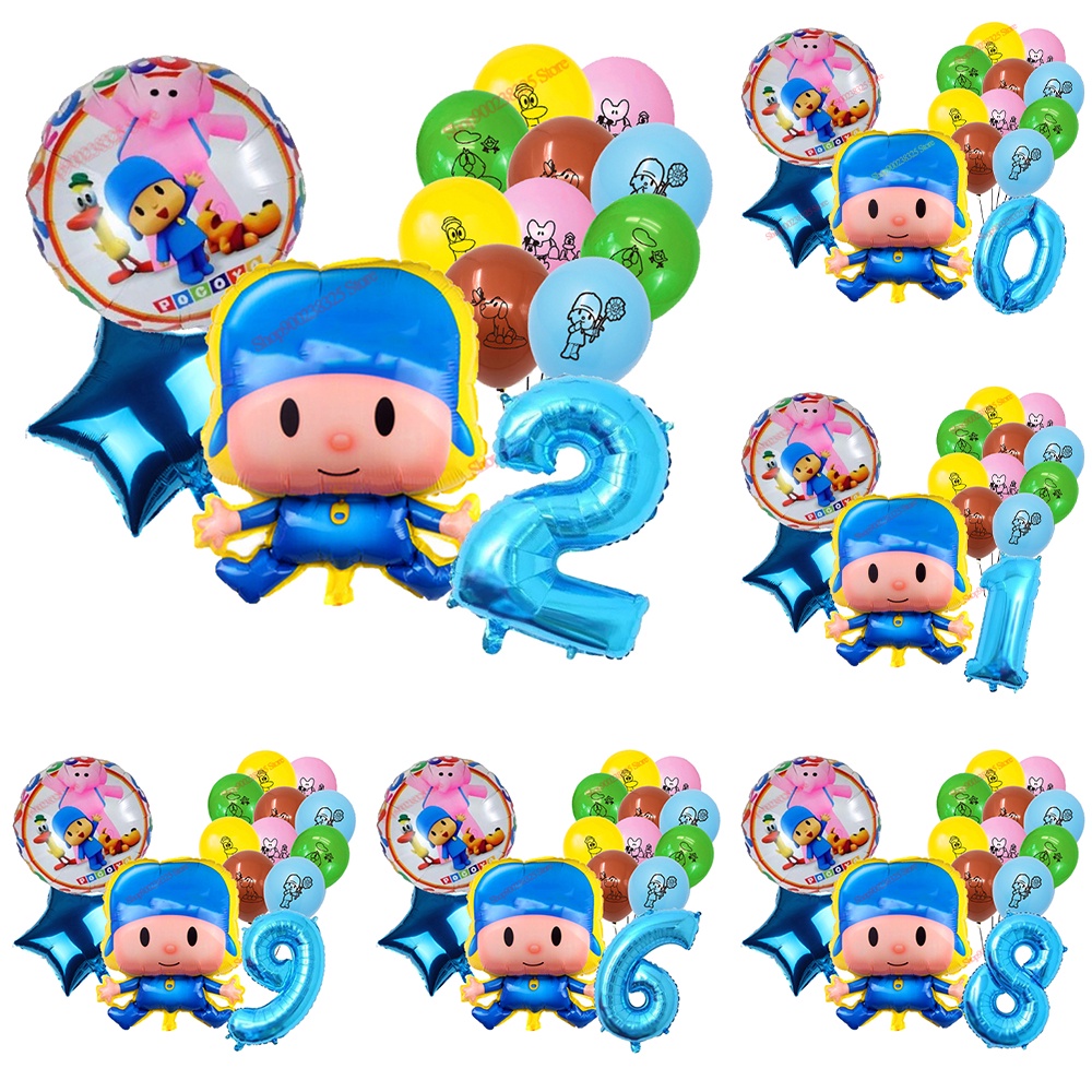 POCOYO Cartoon Balloon Set Birthday Balloon Set Party Decoration ...