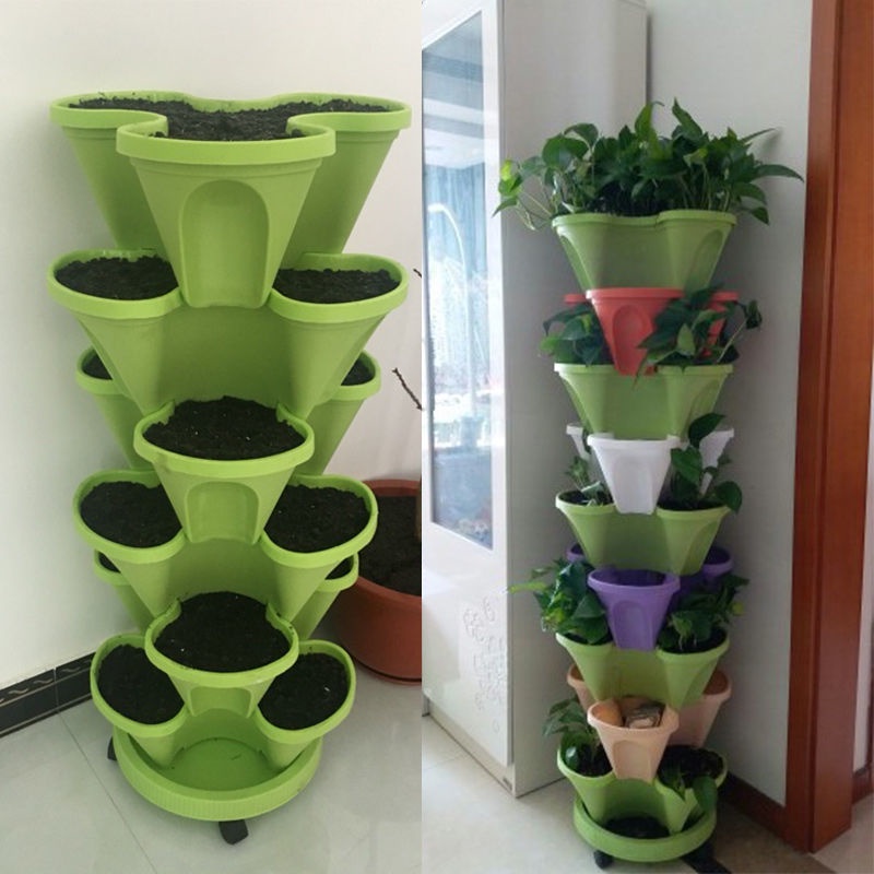 [Ready Stock] [Vegetables] Strawberry Planting Pot Vegetable Box Three ...