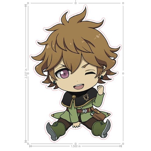 Black Clover Chibi Sticker Vinyl Waterproof (Glittered) WITH FREEBIES ...