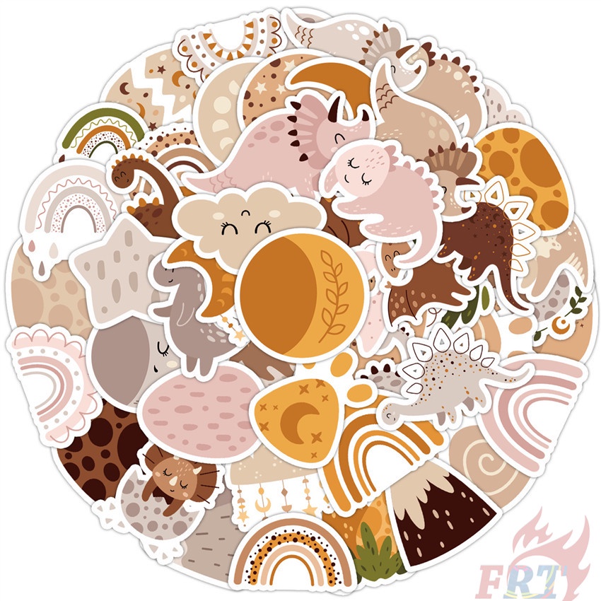 50Pcs/Set Dinosaur . Bohemian Art Style Series 01 Mini Kids Rewards ...