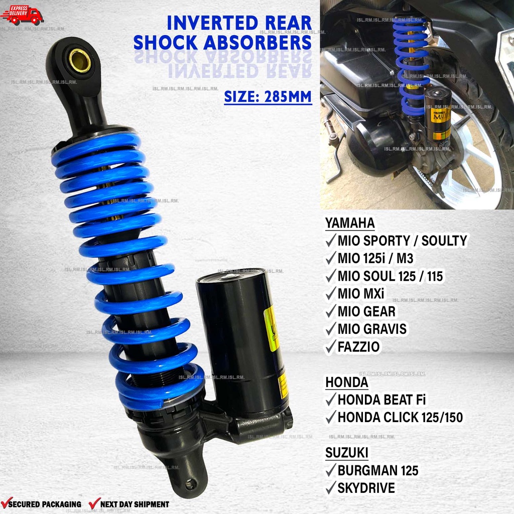 INVERTED SHOCK MUTARRU Baso Style Rear Shock BLUE Mio Click Beat ...