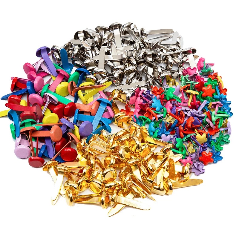 50pcs of mixed round metal Brad stud spike scrapbook decoration ...